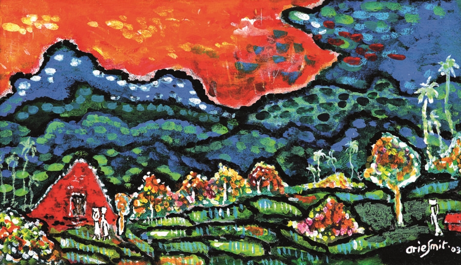 Arie Smit | Landscape and Temple (2003) | MutualArt