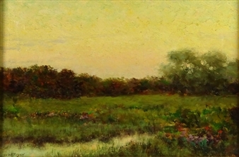 Dwight William Tryon | Landscape at Dusk | MutualArt