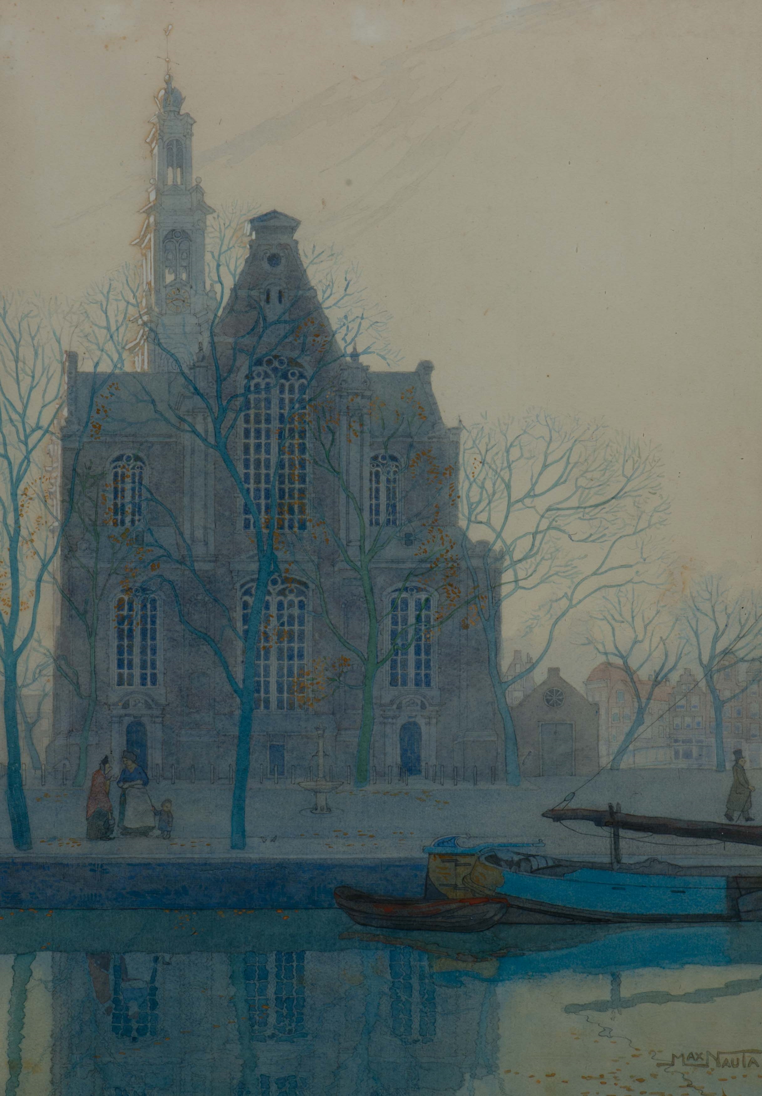 Max Nauta | Herfstnamiddag (Westermarkt) (1918) | MutualArt