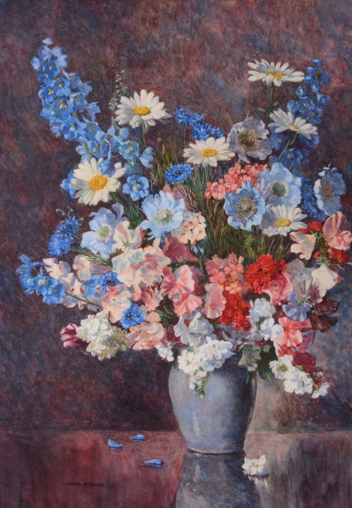 Winifred J. Jones | Still life of Spring flowers in a vase | MutualArt