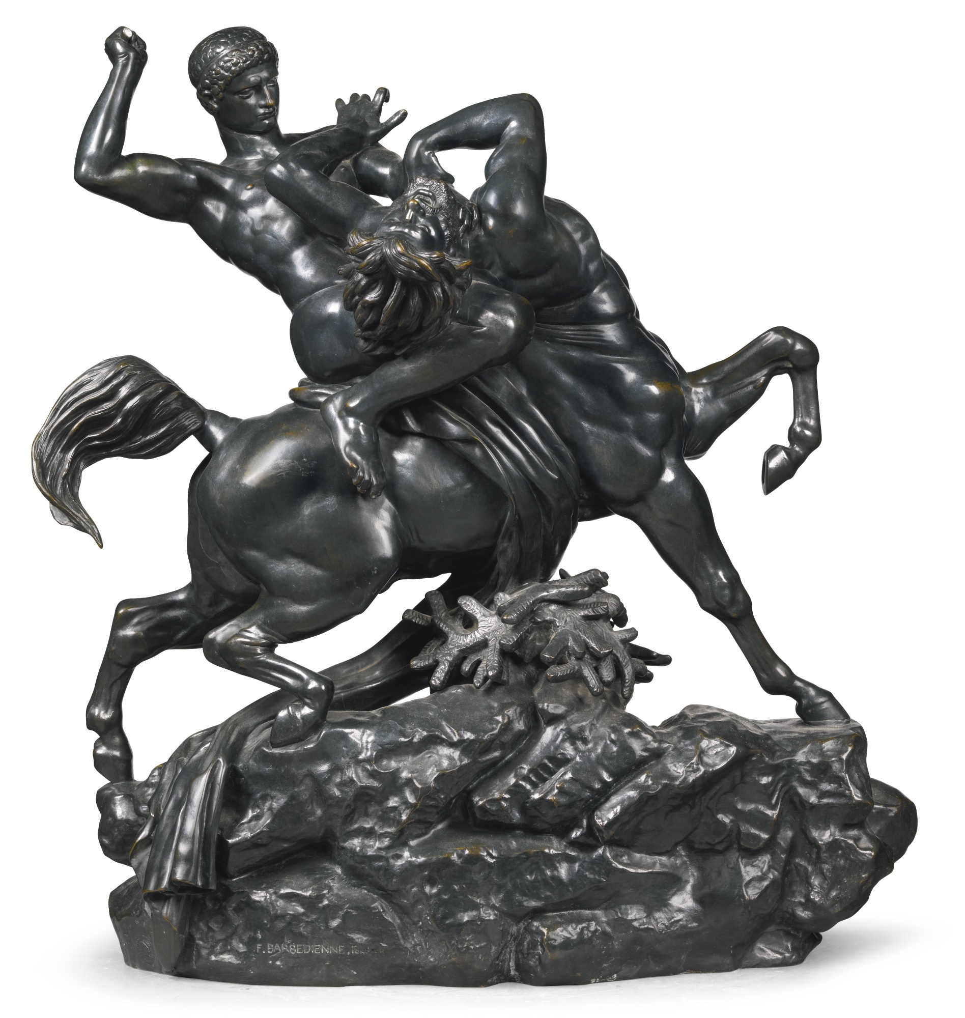 Antoine-Louis Barye | THESÉE COMBATTANT LE CENTAURE BIÉNOR (THESEUS ...