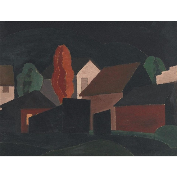 Isabel McLaughlin | BANCROFT STREET AT NIGHT oil on canvas board height ...