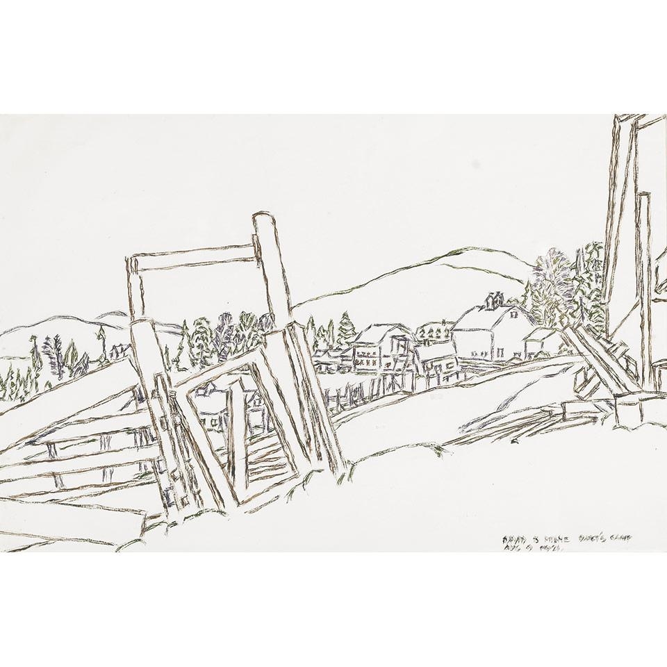 David B. Milne | Rolling Landscape with Clouds (1920) | MutualArt