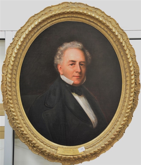 Henry Inman | Oval half portrait of Charles King (1840s - 1850s ...
