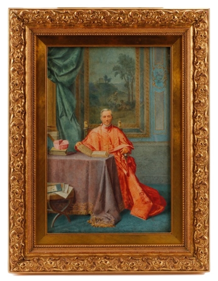 Renato Moretti | Cardinal Reading a Book in an Elegantly Furnished Room ...