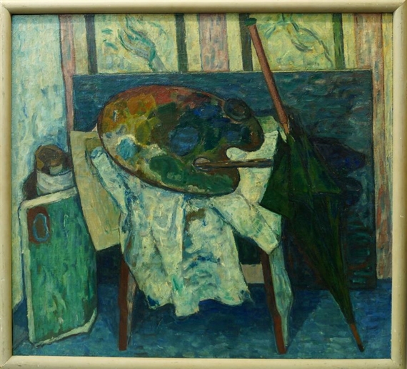 Pieter Fraterman | Sileven m Stoel Palet Paraplui (1955) | MutualArt