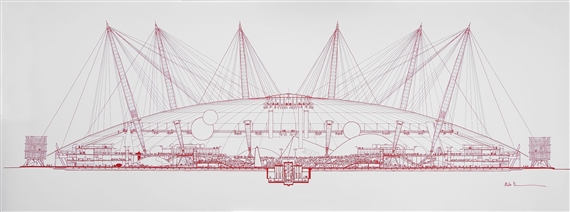Mike Davis | Architectural drawing of the Millennium Dome | MutualArt