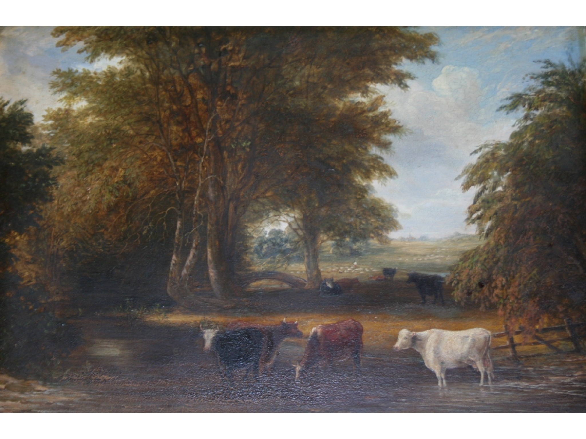John Frederick Tennant | CATTLE AT A WOODLAND POOL | MutualArt