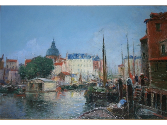 Gaston Marie Anatole Roullet | A DUTCH HARBOUR | MutualArt