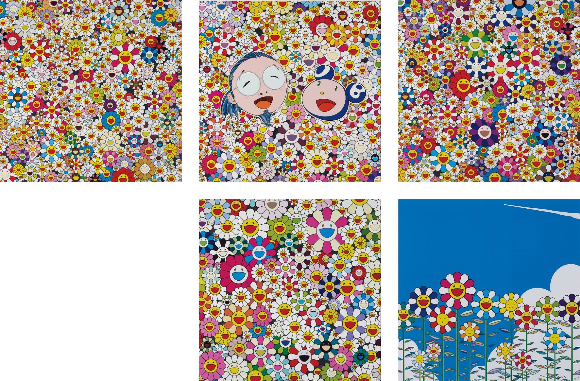 Takashi Murakami | Field of Smiling Flowers; Me and Mr. DOB; If I Could ...