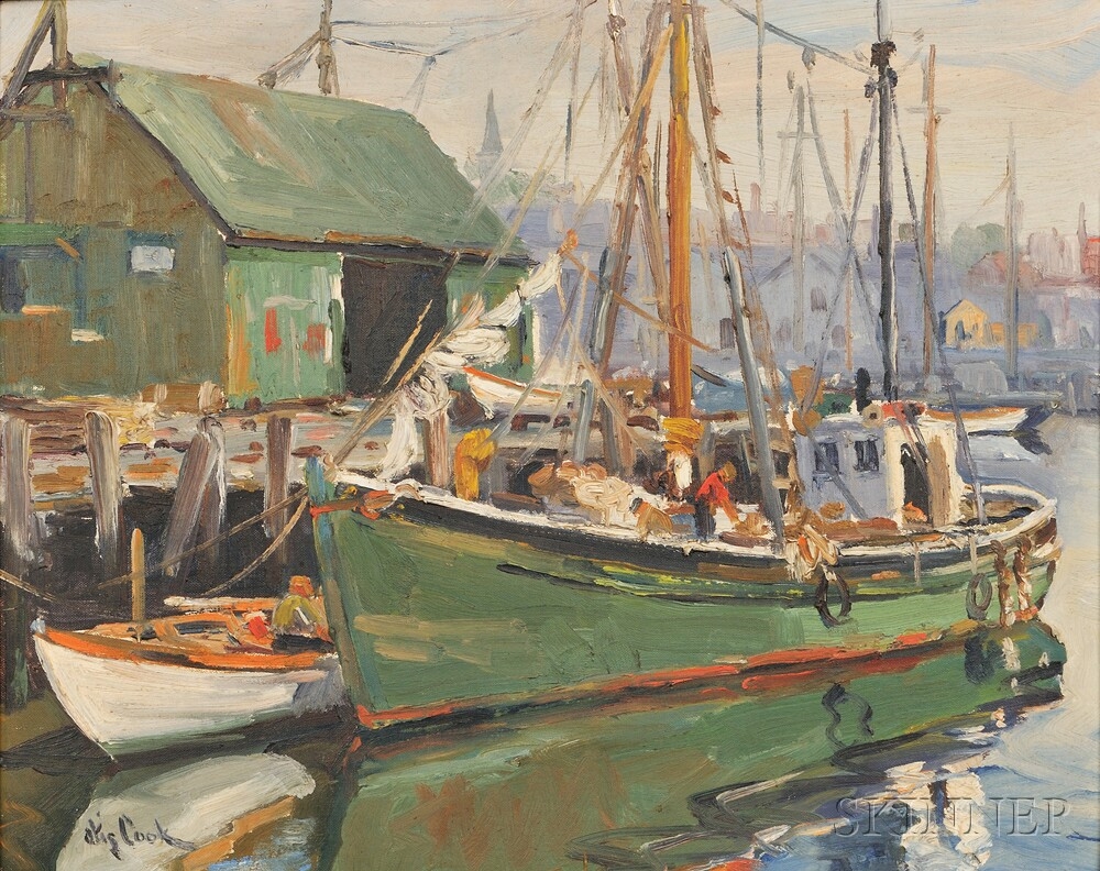 Otis Cook | Italian Fishing Boat, Gloucester | MutualArt