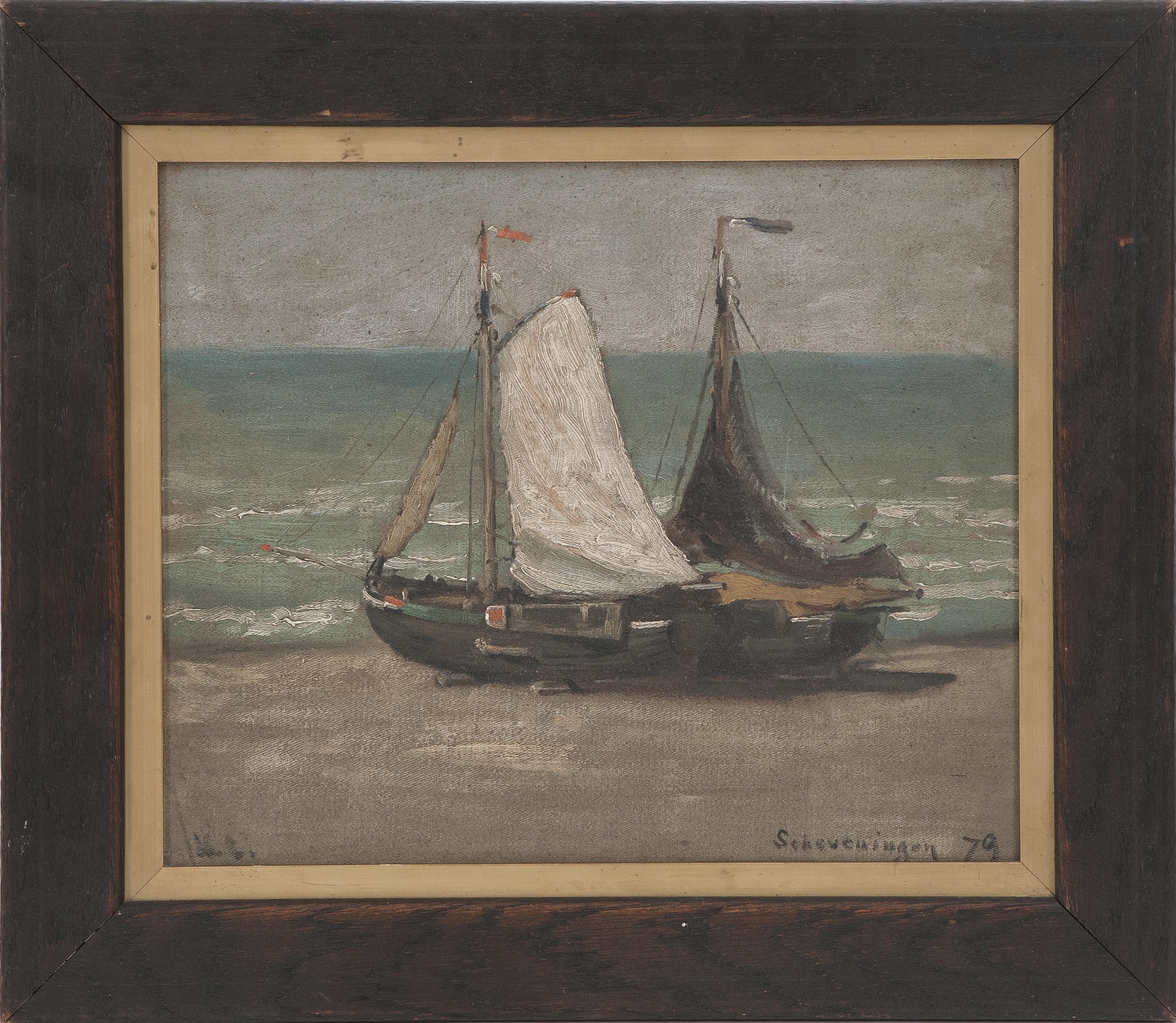 Harry Chase | Boats on the beach, Scheveningen | MutualArt