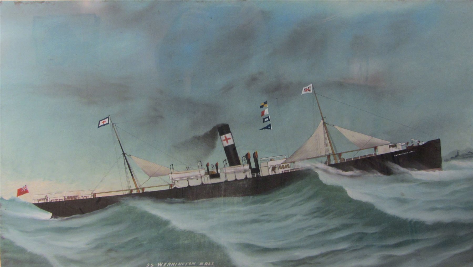 British School, 19th Century | SS Wennington Hall Flying the Rowland ...