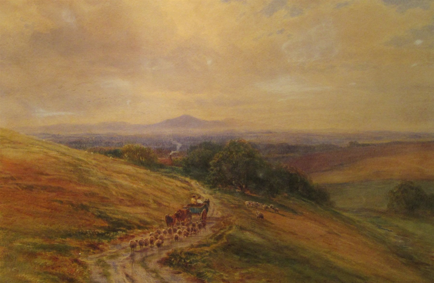 Arthur Henry Enock | Sheep on a Moorland Track | MutualArt