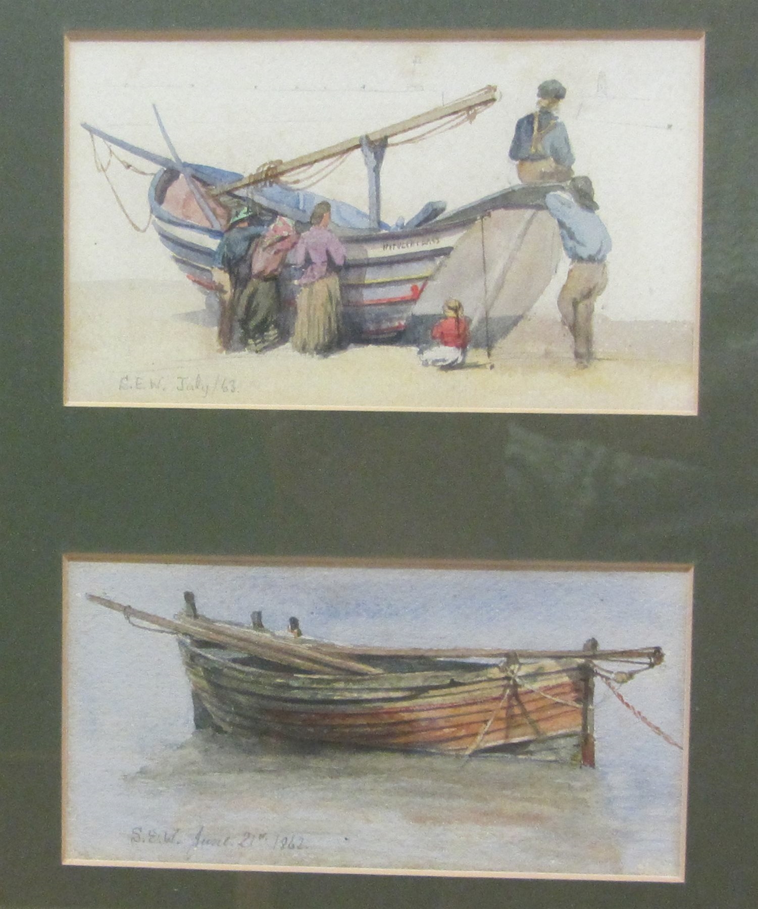 Sarah Ellen Weatherill | Two Works: Studies of Whitby Fishing Cobles ...