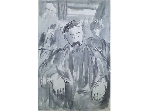 Jean Georges Simon | Man with Moustache (1925) | MutualArt