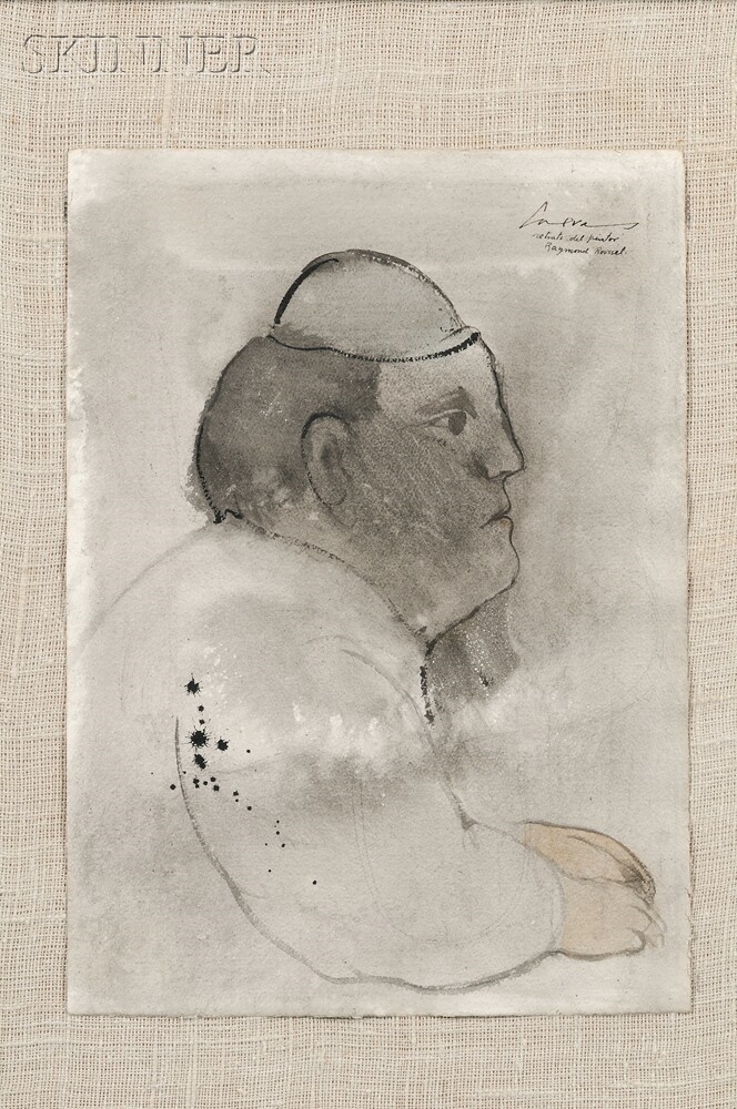 José Luis Cuevas | Retrato del pintor Raymond Roussel | MutualArt