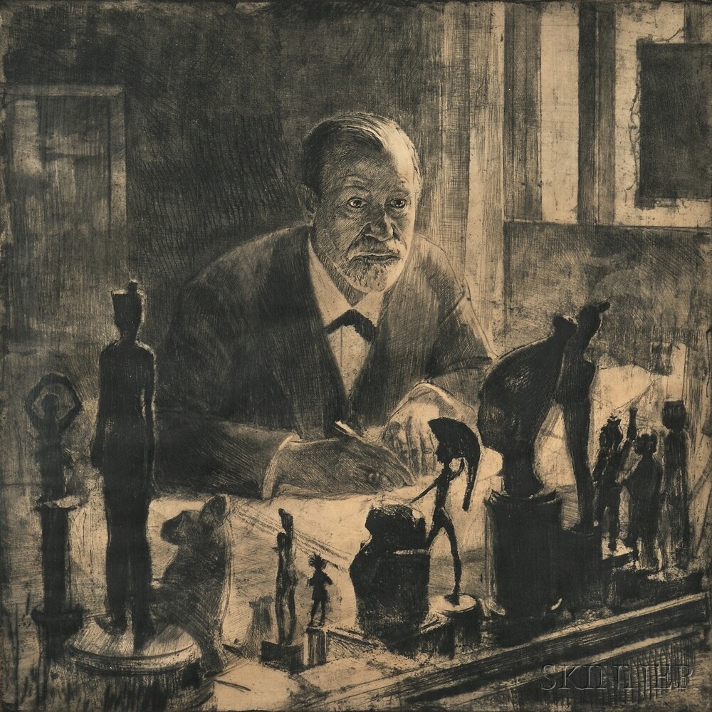 Max Pollak | Portrait of Sigmund Freud (1914) | MutualArt