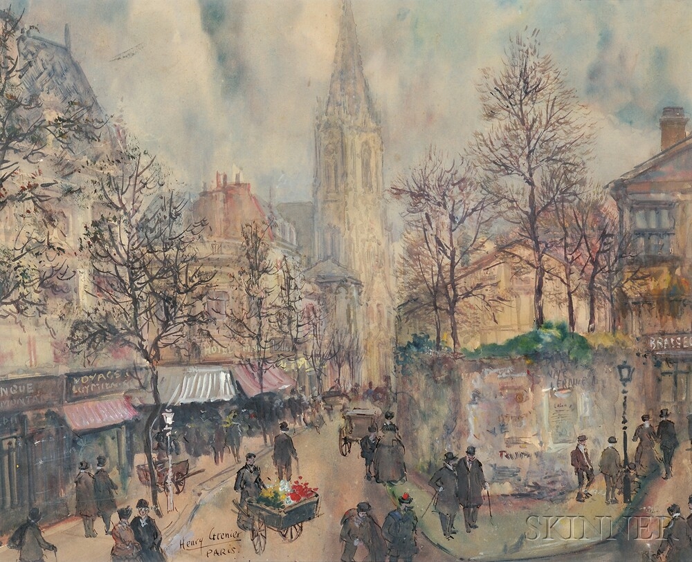 Henri Grenier | Paris Street Scene | MutualArt
