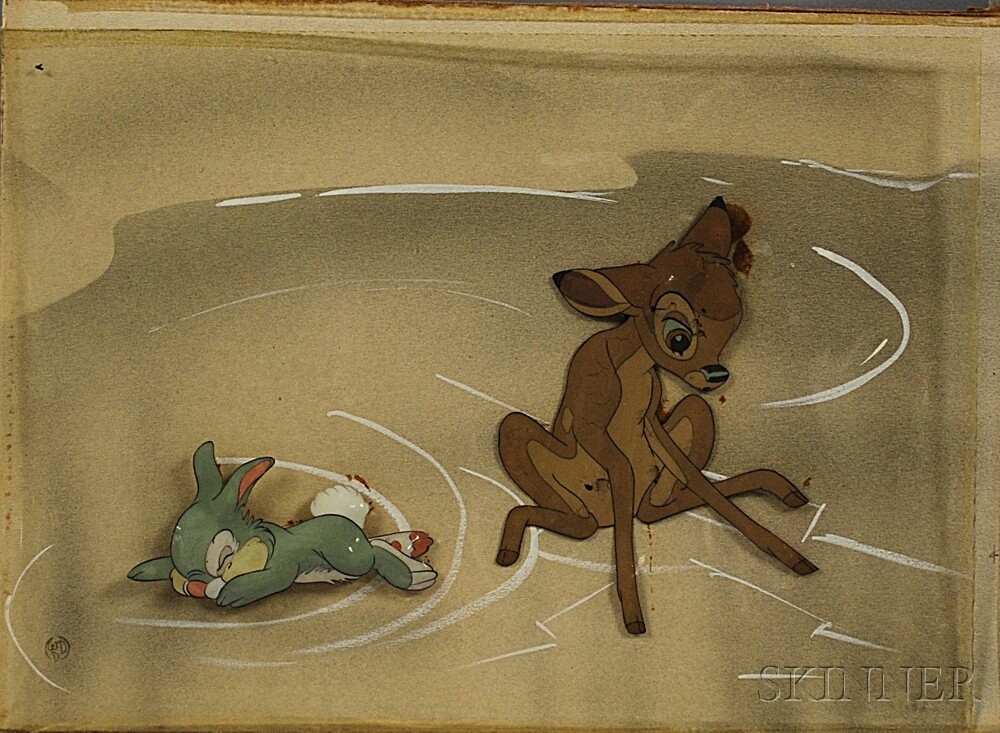 Walt Disney Studios | Bambi and Thumper/An Animation Cel from Bambi ...