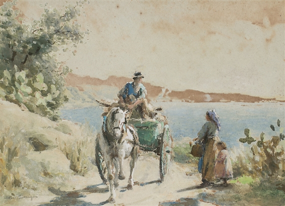 Arthur Burrington | Country House and Costumbrista scene | MutualArt
