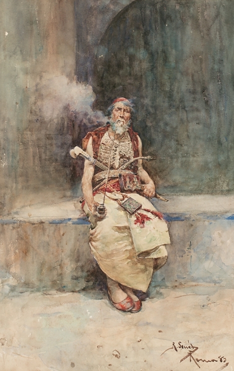 Rafael Senet | Modelo vestido a la manera oriental (1883) | MutualArt