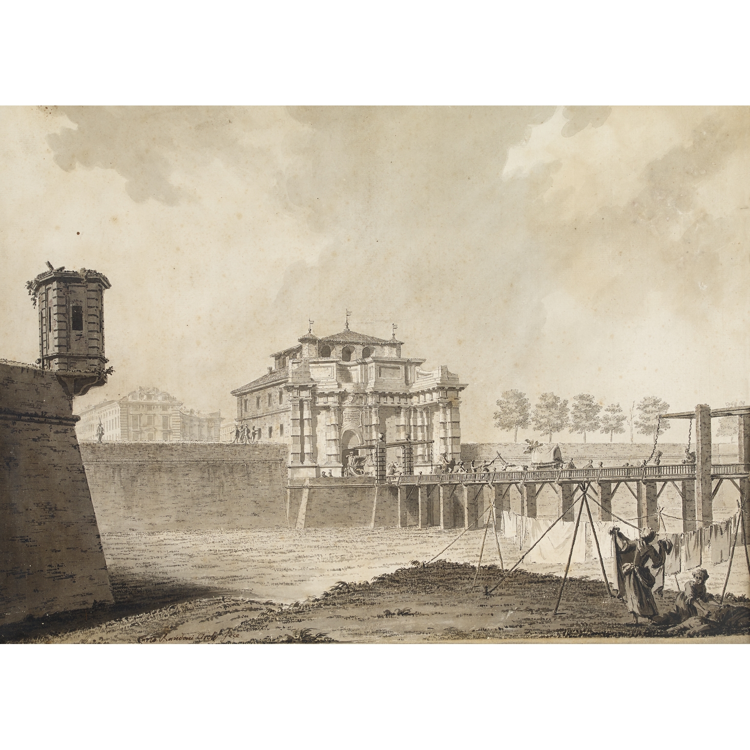 Carlo Randoni | View of Italian Gatehouse | MutualArt