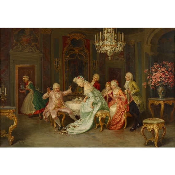 Cleto Luzzi | A Mishap at Tea Time | MutualArt