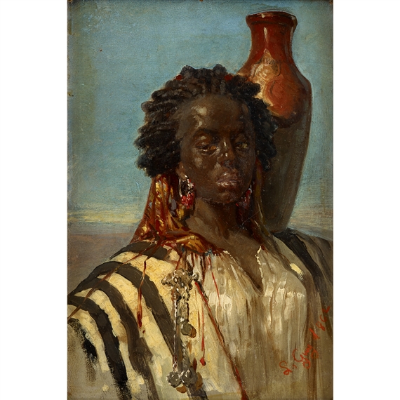 Louis Guy | Moorish Woman with Jug (1862) | MutualArt