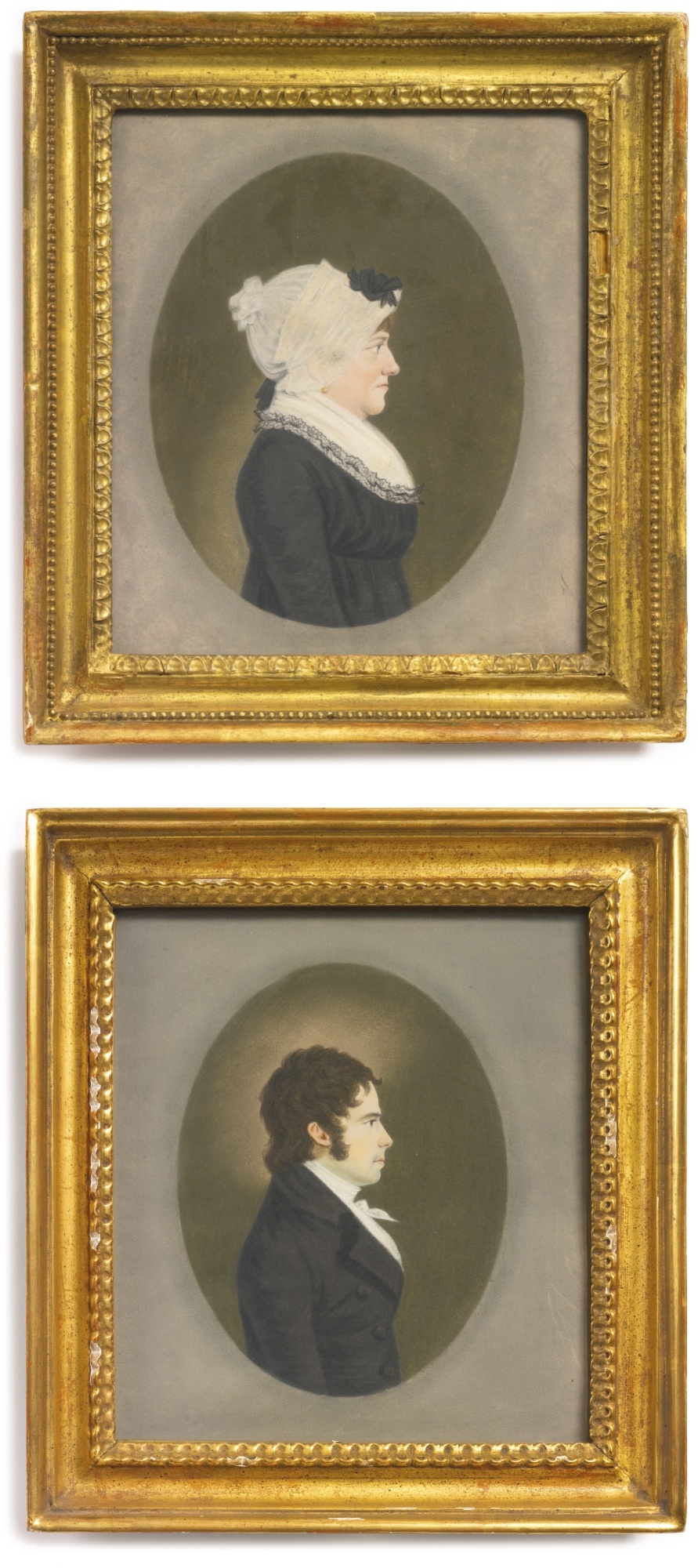 James Sharples | PROFILE PORTRAITS OF MR. AND MRS. JOSIAH THOMAS, JR ...
