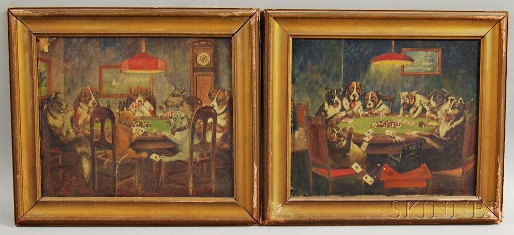 Cassius Marcellus Coolidge | 2 Works, Dogs Playing Poker, A Friend in ...