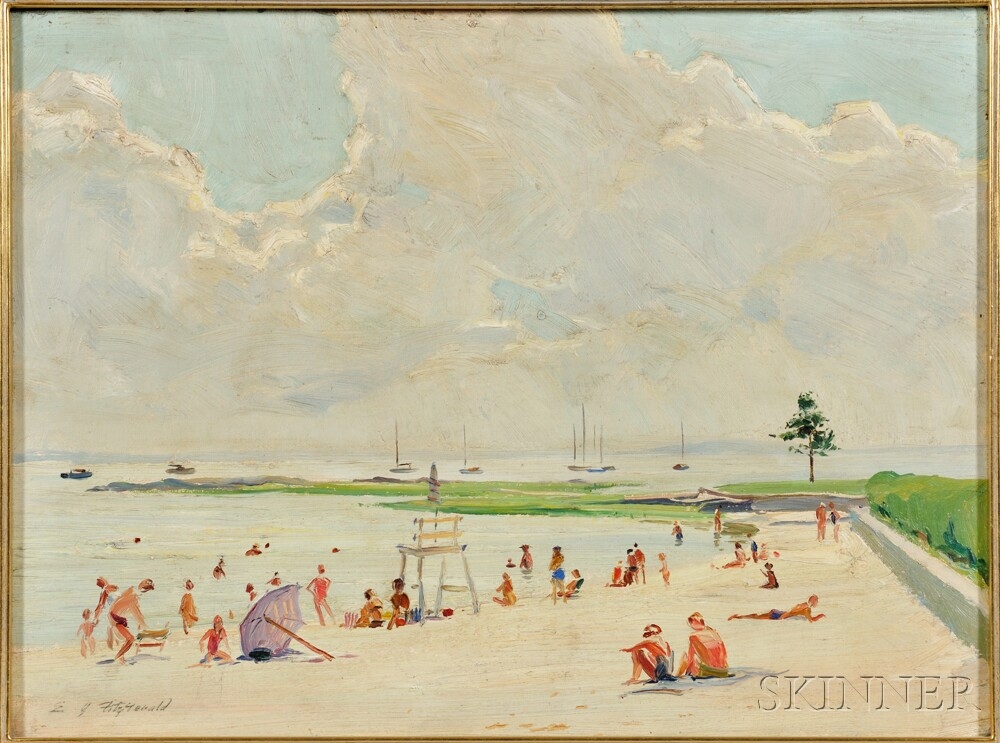 Edmond James Fitzgerald | Beach Scene | MutualArt