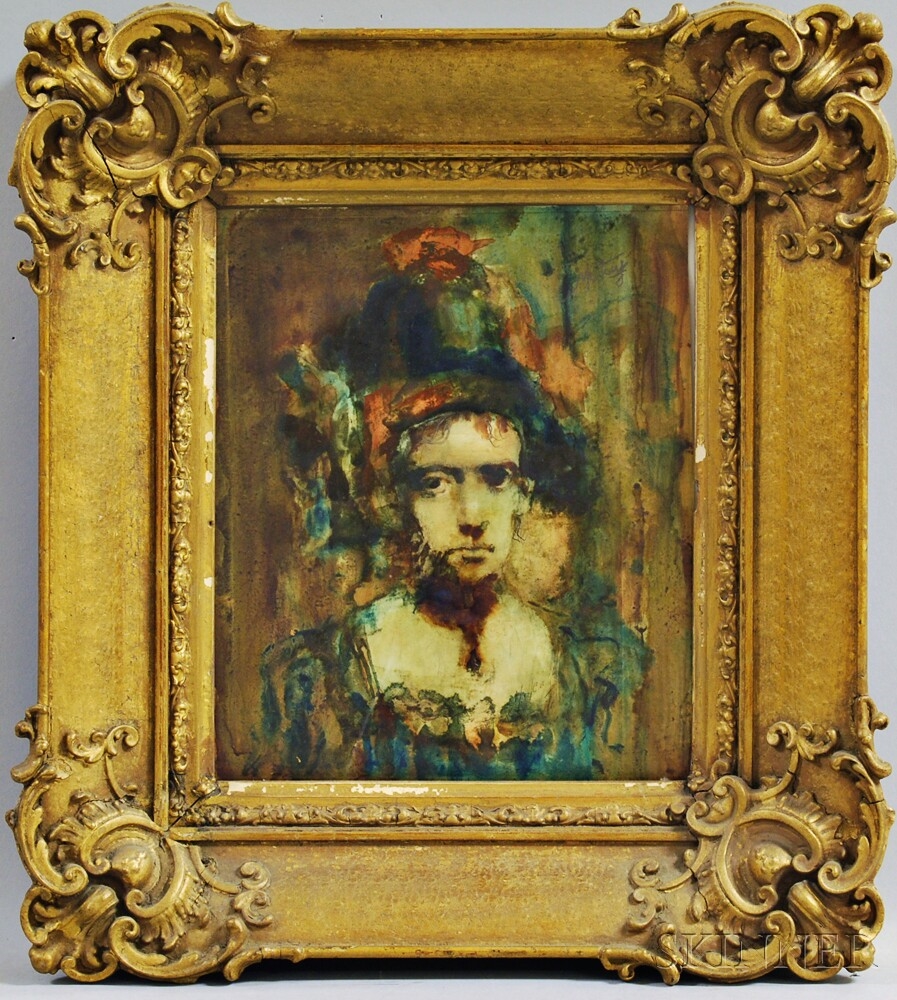 Conger Metcalf | Portrait of a Boy with a Hat | MutualArt