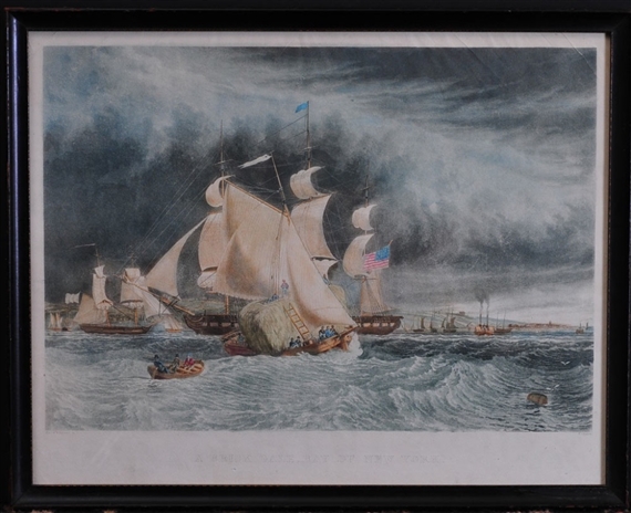 W.J. Bennett | Brisk Gale, Bay of New York | MutualArt