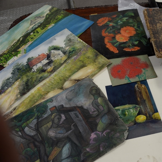 A. Neumark | Group of sketches and portrait paintings including ...