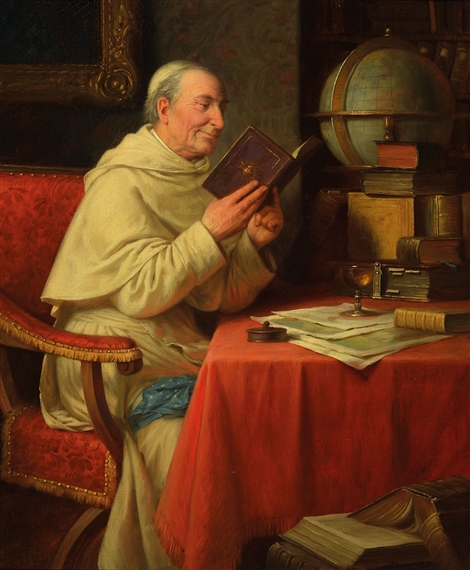 Josef Wagner-Hohenberg | Cardinal studying a pleasing reading | MutualArt