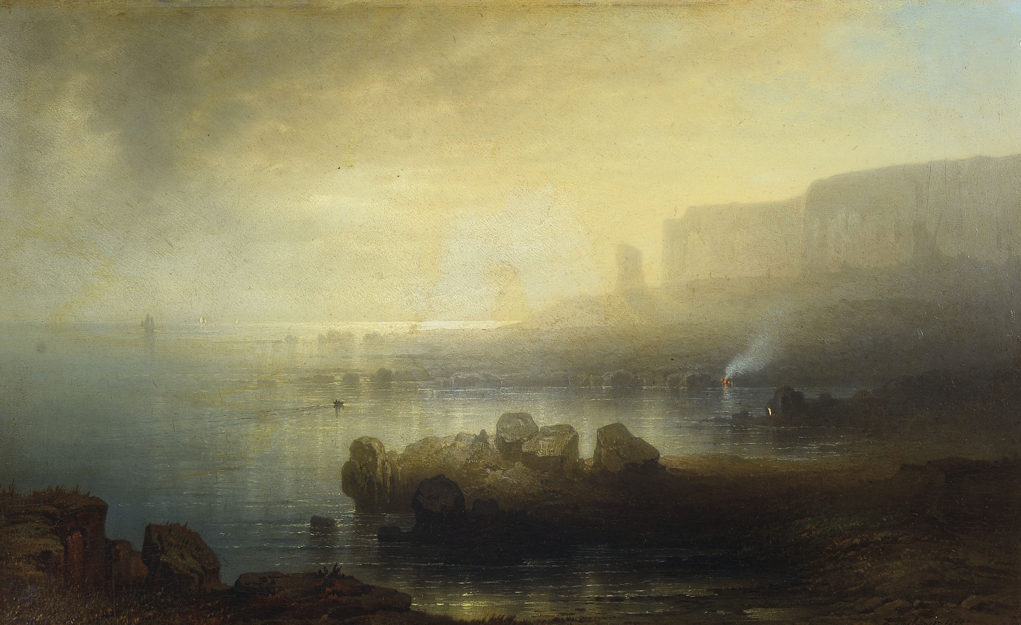Karl Heilmayer | Cliff at fog, good description of the diffuse light ...