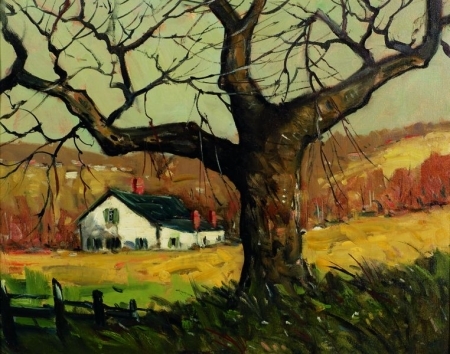 John F. Enser | Farmhouse in Autumn | MutualArt