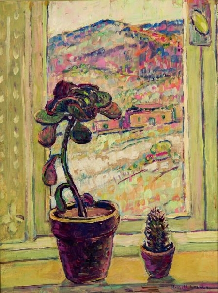 Russell Cheney | Potted Plants on a Window Sill | MutualArt