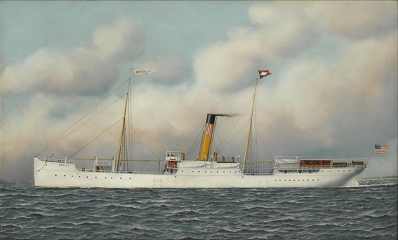 Antonio Jacobsen | The steam ship S.S. Anselm outward bound | MutualArt