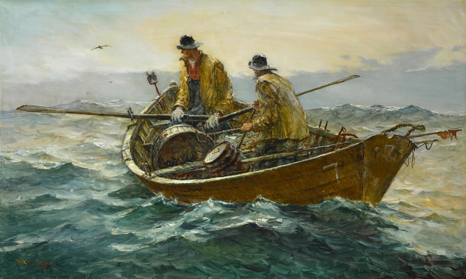 Jack Lorimer Gray | Working the Grand Banks in a Swell | MutualArt