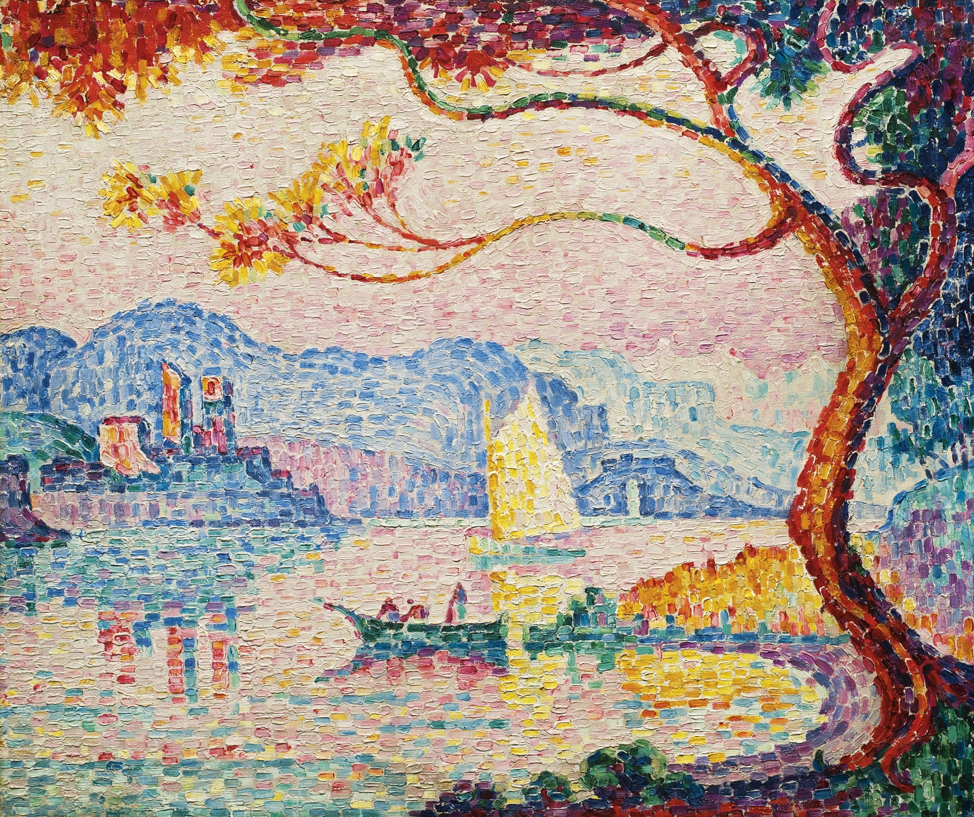 Paul Signac | ANTIBES. PETIT PORT DE BACON (1917) | MutualArt