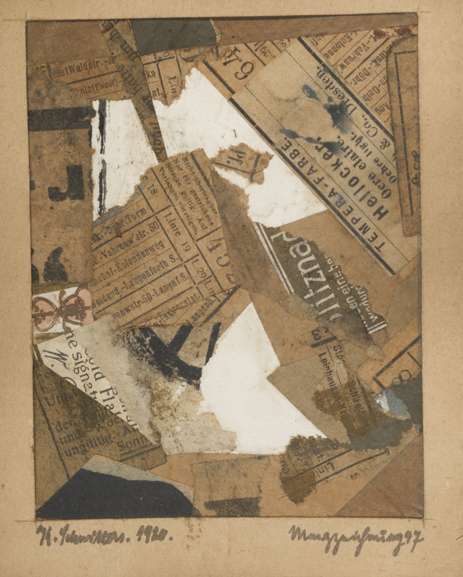 Kurt Schwitters | MERZZEICHNUNG 47 (MERZ DRAWING 47) (1920) | MutualArt