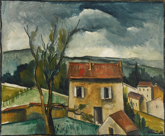 Maurice de Vlaminck | PAYSAGE AUX TOITS ROUGES | MutualArt