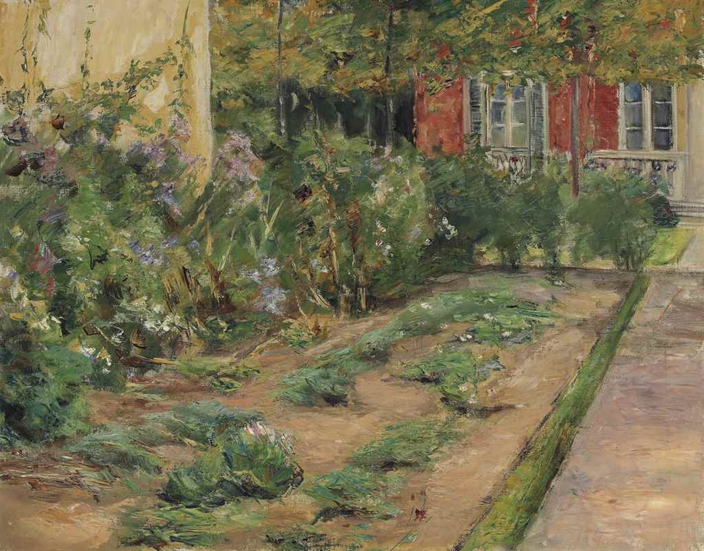max-liebermann-blumenstauden-vor-dem-g-rtnerh-uschen-nach-norden