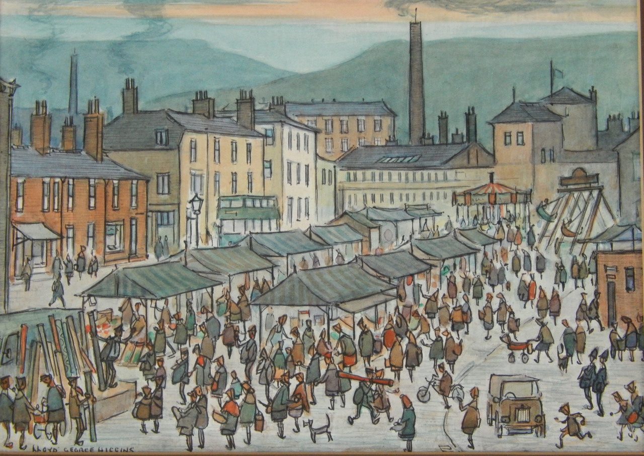 Lloyd George Higgins | Old Market Town, Hyde | MutualArt