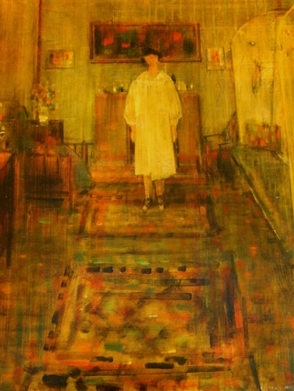 Gilbert Mason | Figure Standing in Front Room (1971) | MutualArt