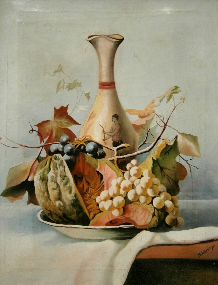 Harry Foster Newey | Fruit and bottle still life | MutualArt