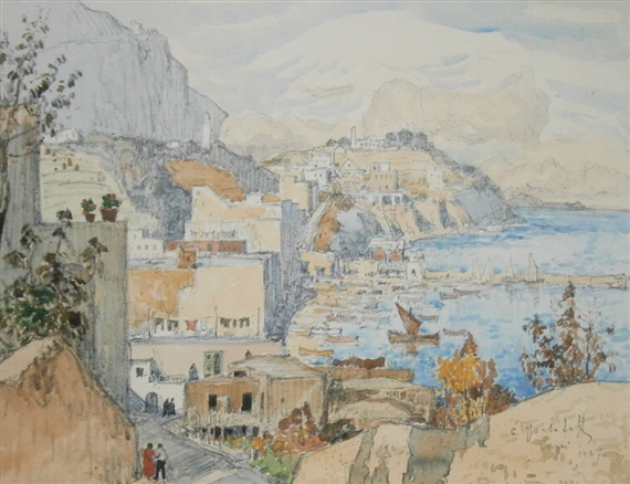 Gorbatov Konstantin | View of Capri (1927) | MutualArt
