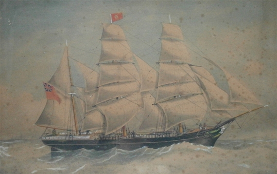 Jacob Spin | Three masted ship 'Enchanter' (1871) | MutualArt